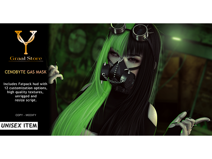 Second Life Marketplace - GRAAL STORE - CENOBYTE GAS MASK